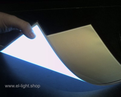 El-Folie weiß A4 (Elektrolumineszenz Folie), Neonfolie Leuchtfolie ...