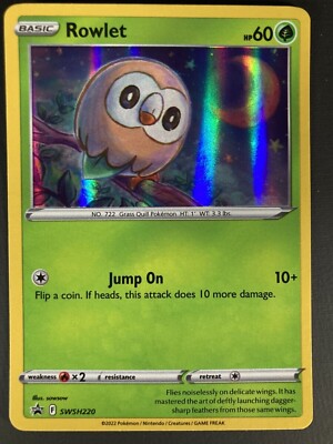 Rowlet BLACK STAR PROMO Holo Pokemon TCG Card | eBay