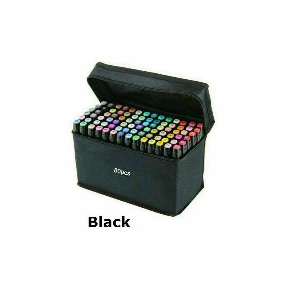 80PCS Marker Pen Set Dual Heads Graphic Artist Craft Sketch TOUCH ...