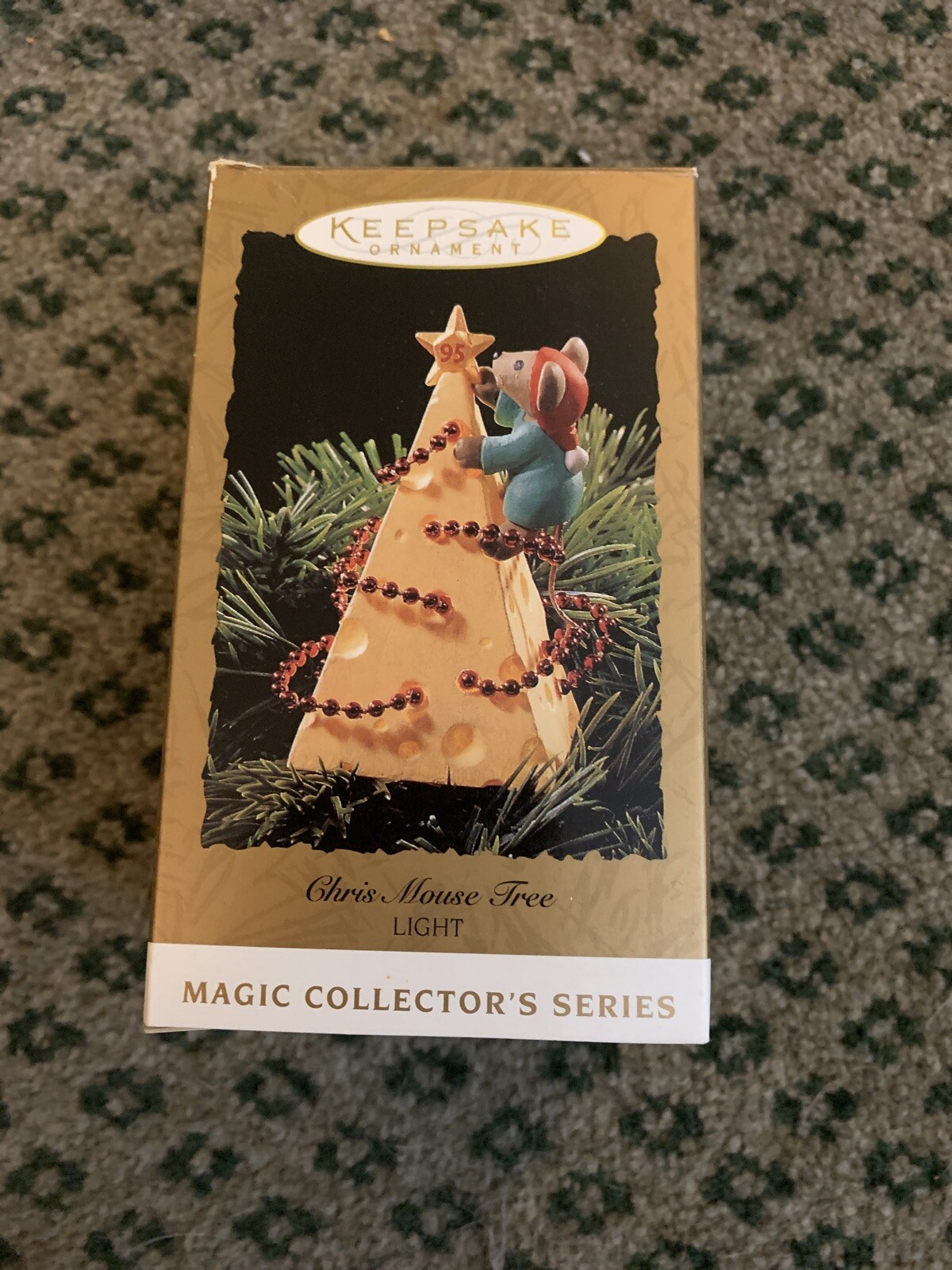 Hallmark Keepsake Ornament Chris Mouse Tree Light 1995 #11 NEW Light ...