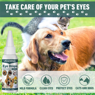 30ml Conjunctivitis Treatment Pet Eye Drops Dog Cat Horse Rabbit Eyes ...