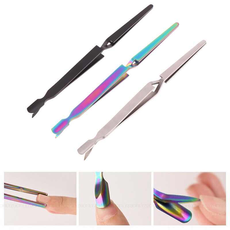 Stainless Steel Nail Shaping Tweezers for UV Gel Tips Nails Shaping ...