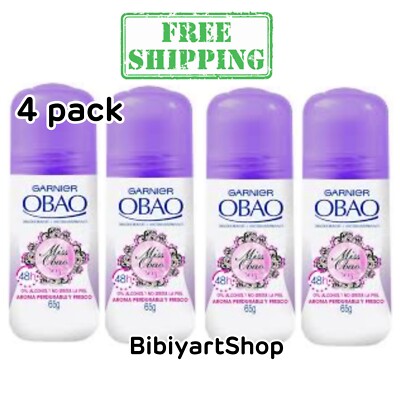 4 Pack Garnier Obao Miss Obao Sexy Morado Deodorant Antiperspirant Roll ...