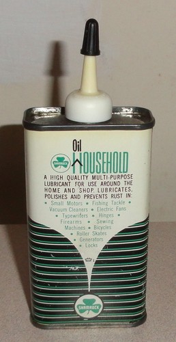NOS Vintage SHAMROCK Household Oil 4 Oz Can - FULL Uncut General Handy ...