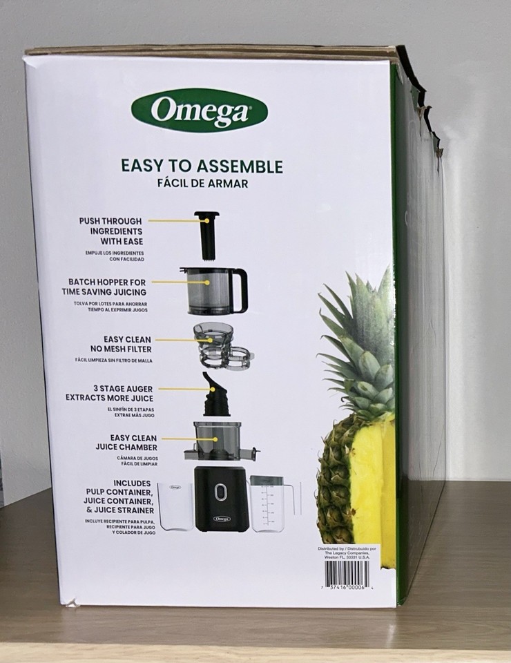 Omega Cold Press Masticating Juicer OMJCSMVBBK13 - New Open Box 150W | eBay