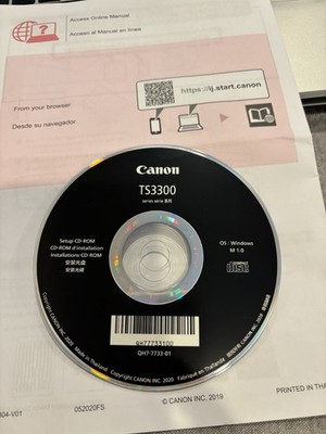Setup Install CD ROM Disc for Windows Canon PIXMA TS3300 Series Disc ...