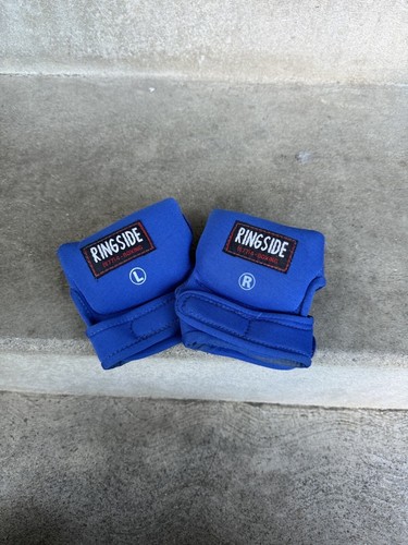 RINGSIDE WEIGHTED GEL BOXING MMA HAND WRAPS, BLUE, SMALL | eBay