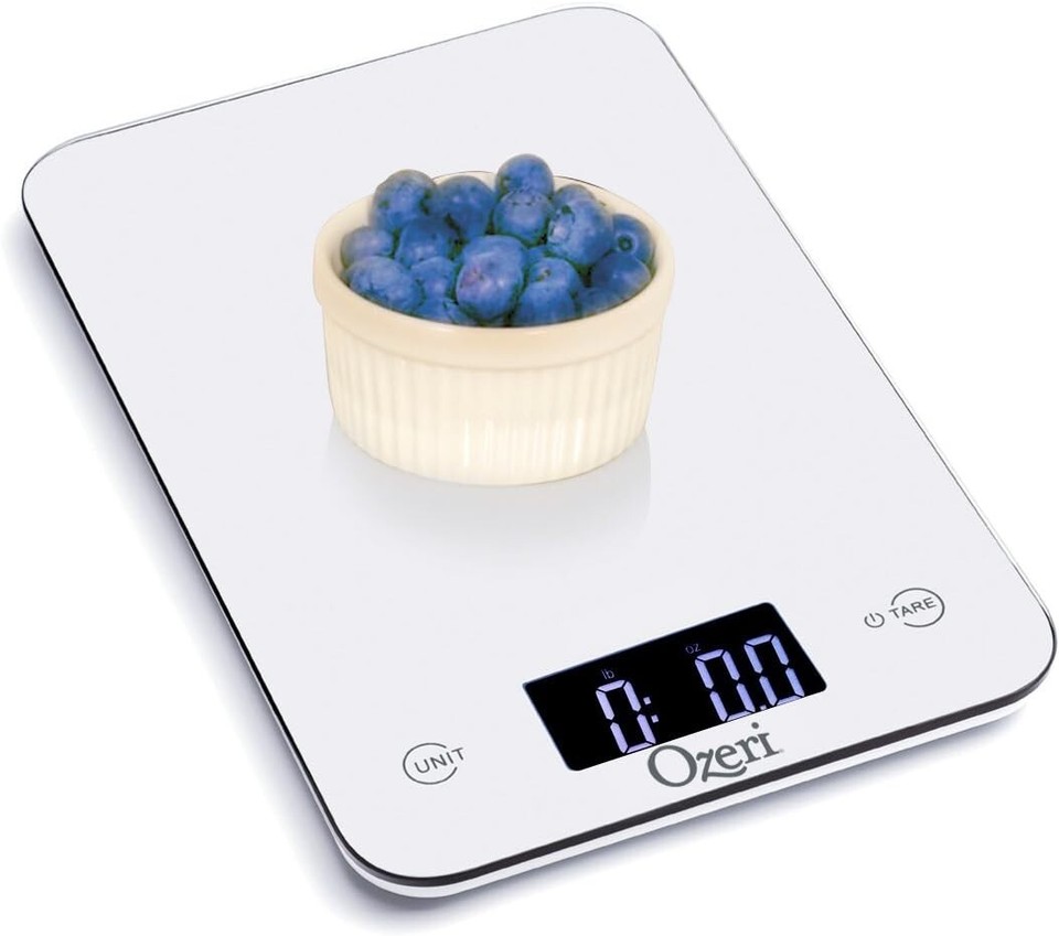 Ozeri Touch Professional Tempered Glass Digital Food Meal Kitchen Scale ...