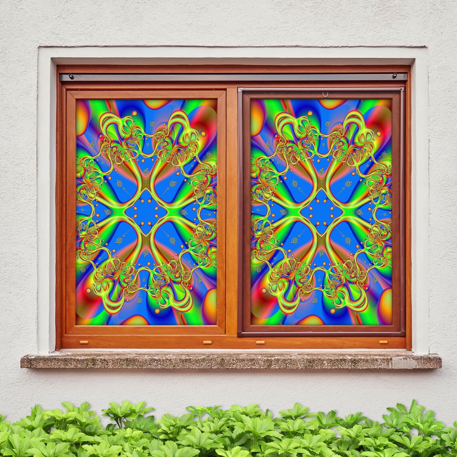 3D Light 153NAO Window Film Print Sticker Cling Stained Glass UV Block ...