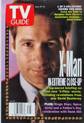 DAVID DUCHOVNY 'X-FILES' June 20, 1998 TV Guide Magazine SPICE GIRLS | eBay