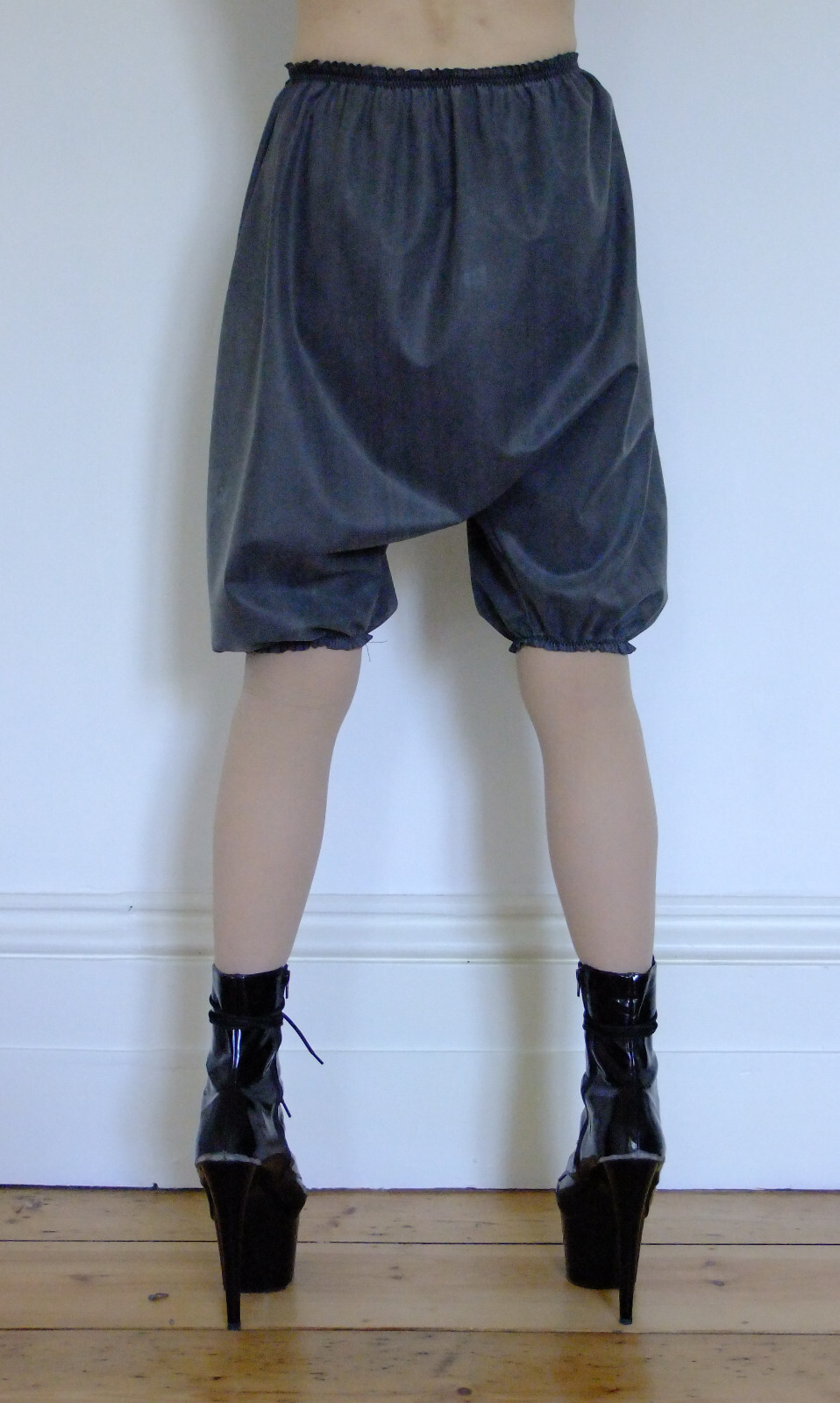 Rubber Underwear Long Latex Mix Bloomers Pants Panties Rubbery Shorts ...