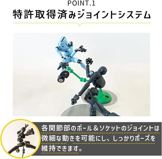 Stickybones Action Figure Equipped with Art Figure Sticky Bones (Blue ...