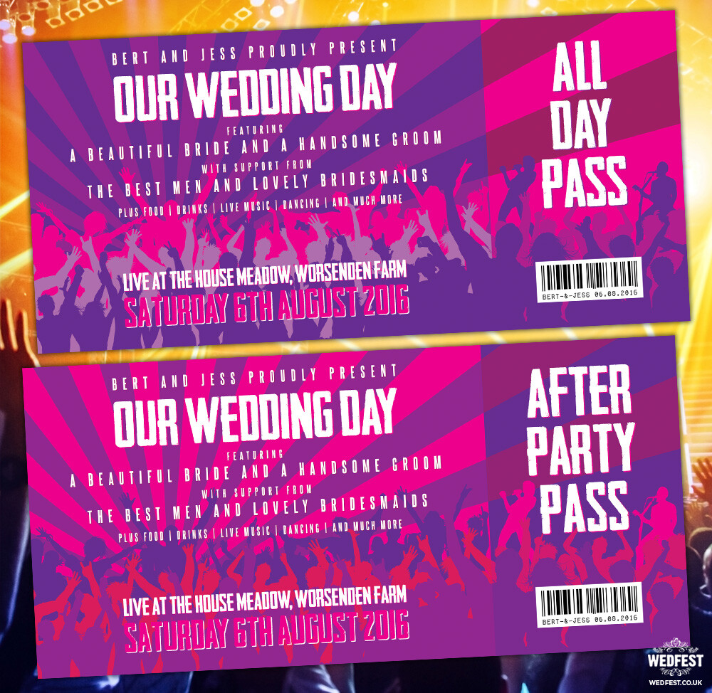 Concert Ticket Wedding Invitation Template