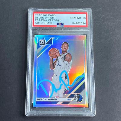 2019-20 Panini Donruss #6 Delon Wright Signed Card AUTO 10 PSA Slabbed ...