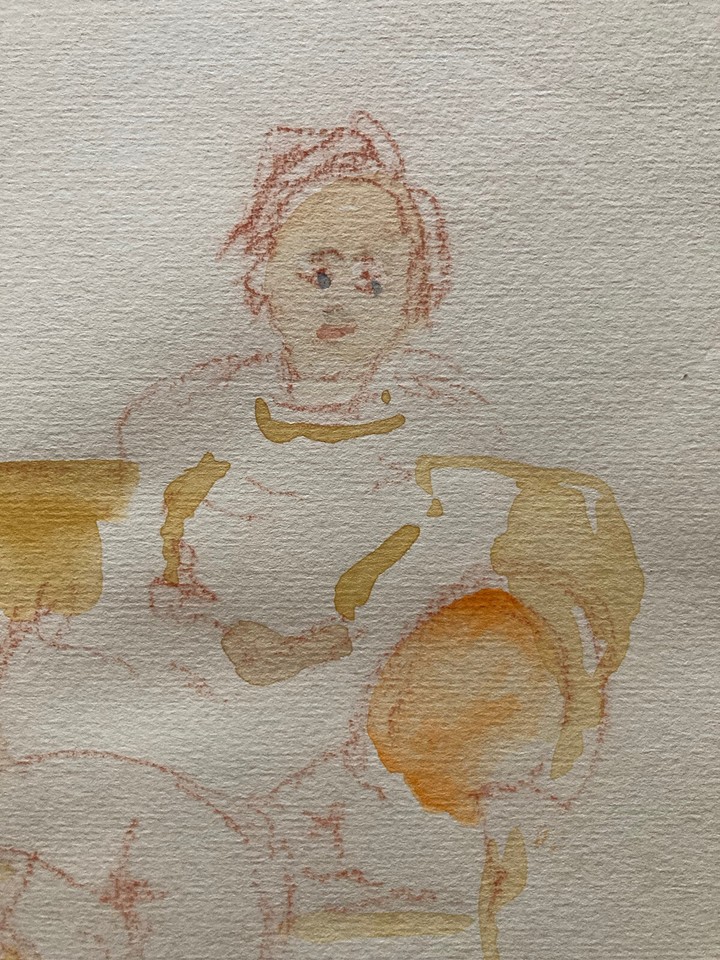 Beautiful Watercolor Portrait Orientalist Georges Massa Jerusalem Art ...