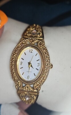 Vintage Gold Tone Ornate watch womens Quartz Japan Movement STILL WORKS ...