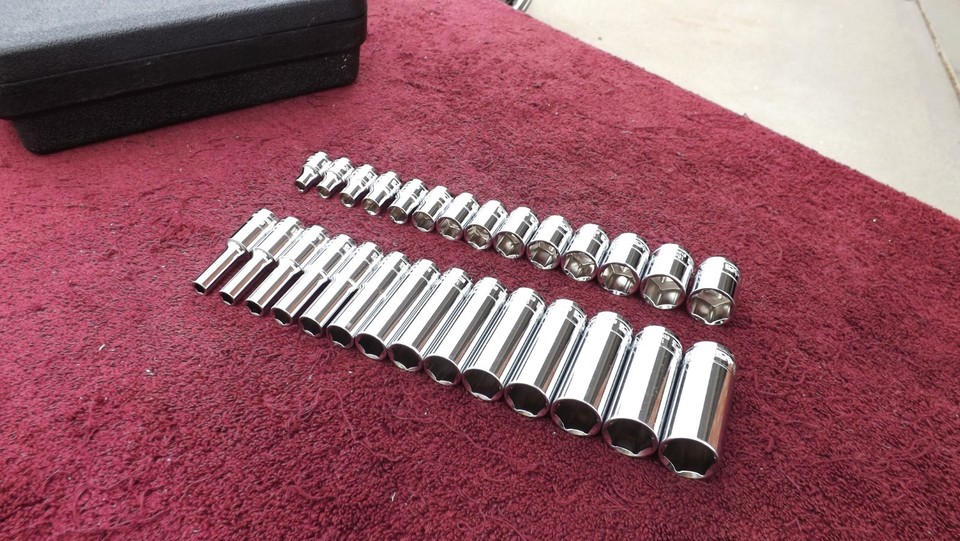 MATCO *NEW!" 3/8" DRIVE SILVER EAGLE 28-PC METRIC SHALLOW & DEEP SOCKET ...