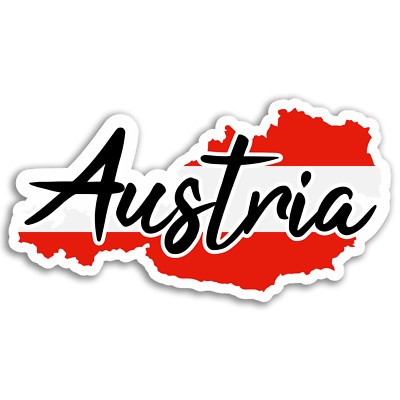 2 x 10cm Austria Map Vinyl Stickers - Flag Travel Sticker Laptop ...