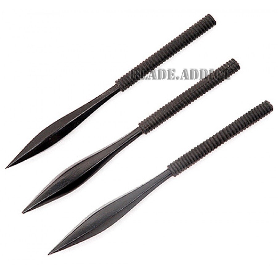 3 Pc 6" Ninja Tactical Throwing Spike Set w/ Sheath Dart Quills Knife ...