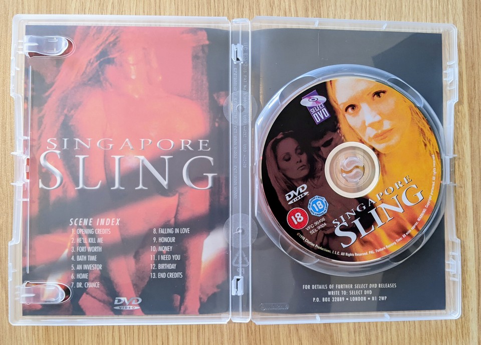 Singapore Sling 1999 DVD James Hong Shannon Tweed Rena Riffel UK Region ...