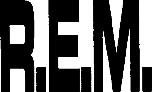 Vinyl Sticker - Black R.E.M. Logo REM Alt Rock Music Band 90s RUB-ON ...