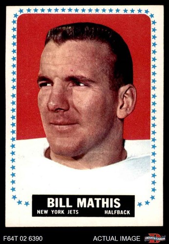 1964 Topps #120 Bill Mathis Jets SHORT-PRINT Clemson 4 - VG/EX | eBay
