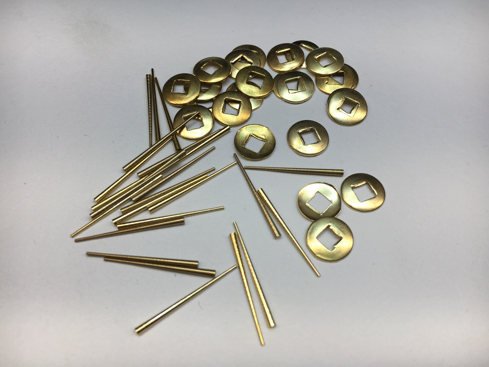 50 Piece Brass Hand Washers 3/16” Square Hole and Tapered Pins for ...