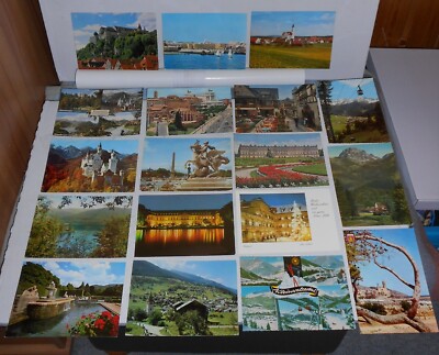 18 ältere Ansichtskarten GEMISCHT, INT. gebr., gelaufen, ca.15x10,5cm ...