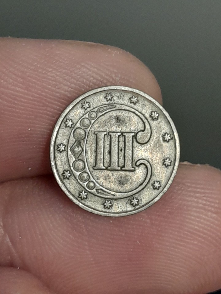 1853 3 Cent Silver Three Cent 3C Trime US Silver Coin #1 | eBay