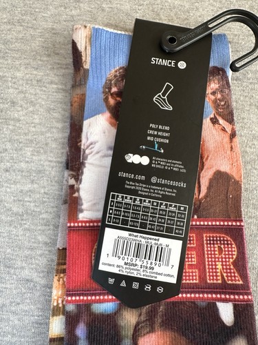 STANCE The Hangover What Happened Men Crew socks Medium Men 6-8.5 Women ...