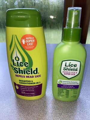 Lice Shield Leave in Spray to Repel Lice 5oz & Shampoo & Conditioner In ...