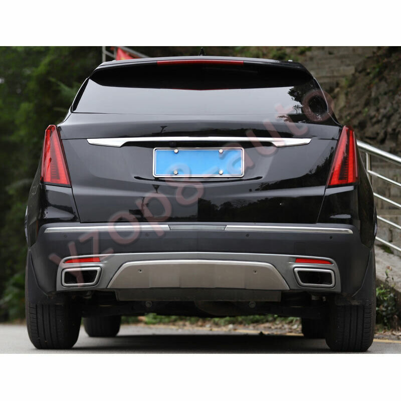 For 2020 Cadillac XT5 Silver Steel Car Front Rear Bumper Diffuser ...