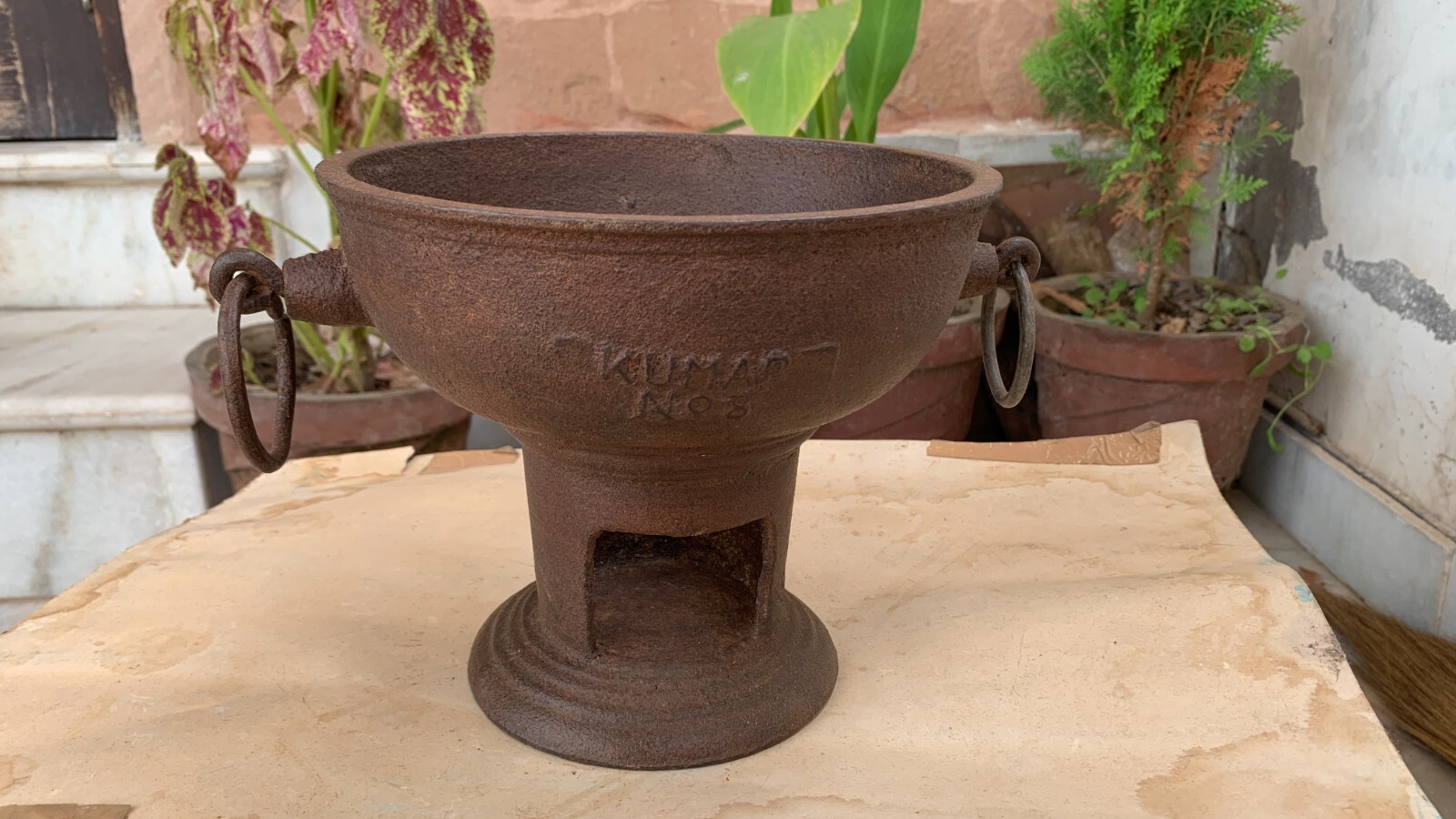 Antique Old Iron Bid Charcoal Cooking Gas Stove Sigdi Barbecue Tandoor ...