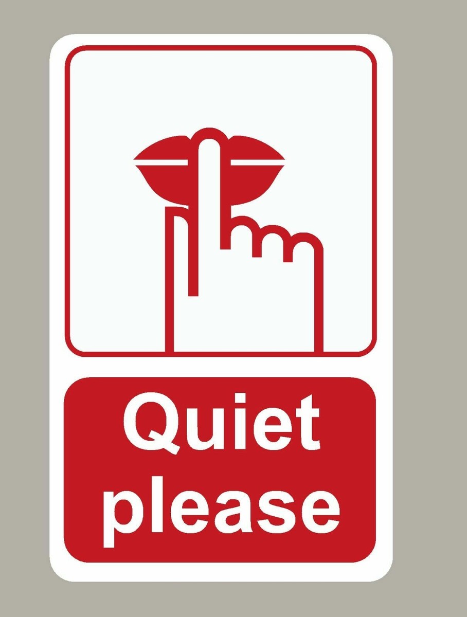 Quiet Please Library Sign