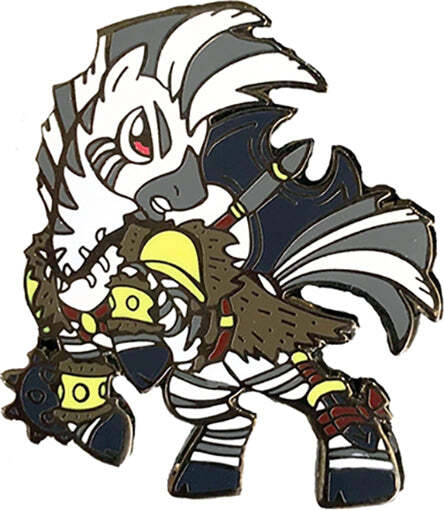 1.5" Hard Enamel RPG Pony Adventure Pin - Barbarian Zebra Pony | eBay
