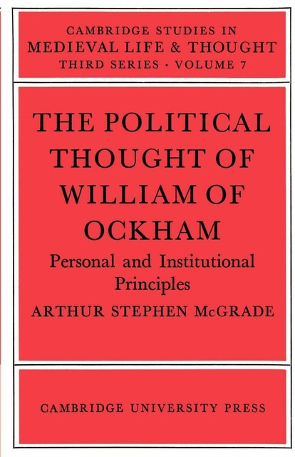 The Political Thought of William Ockham von Arthur Stephen McGrade (2002, Taschenbuch) online ...
