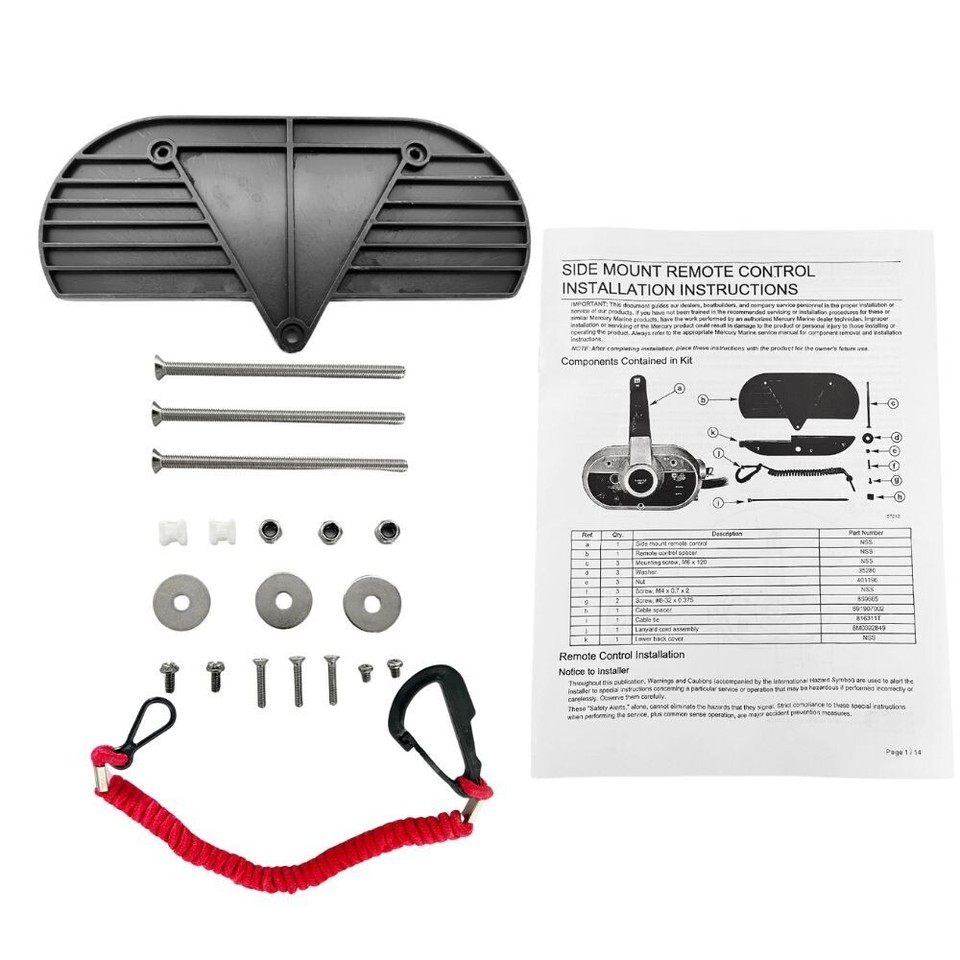 Outboard Remote Control Box 8M0103452 8Pin For Mercury Side Mount Trim ...