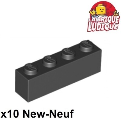 LEGO 10x Mattoncini Brick 1x4 4x1 Nera/Black 3010 Nuovo | eBay