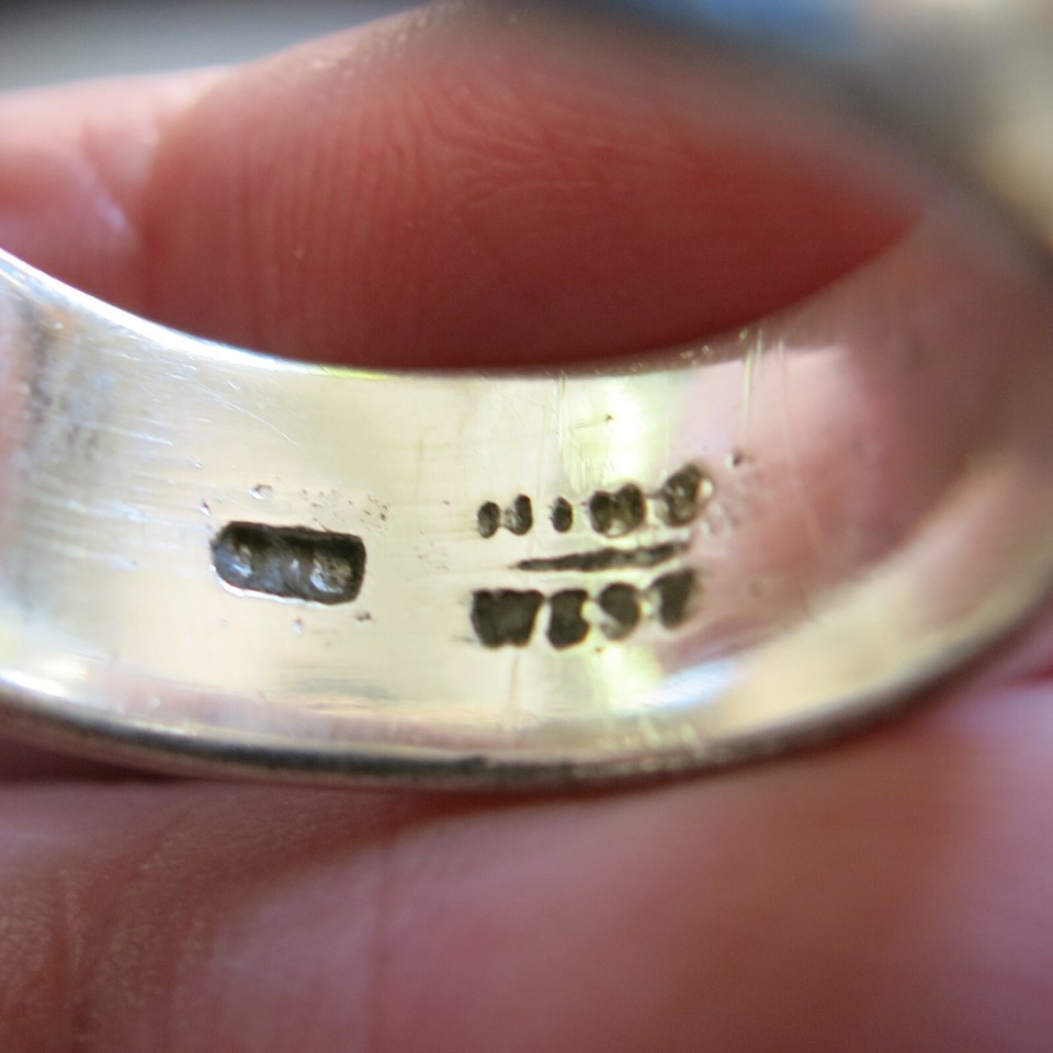 Sterling Silver Ring Band Design Work 8.8g size 10 [6225] | eBay