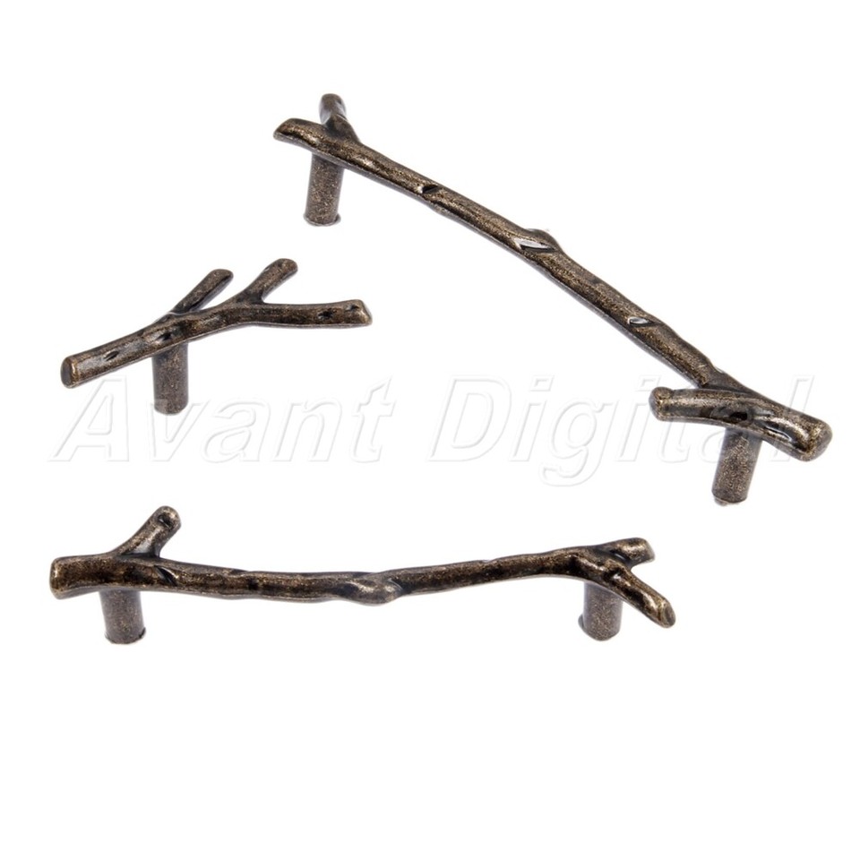 Twig Furniture Cabinet Knobs Retro Tree Branch Drawer Wardrobe Door ...