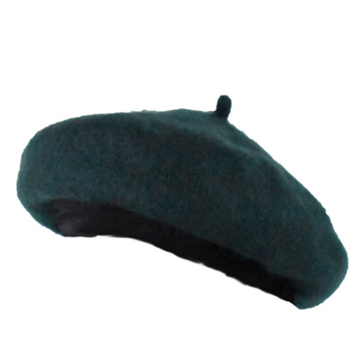 Classic 100% Wool Beret French Tam Beanie Parisian Slouch Hat Kelly ...