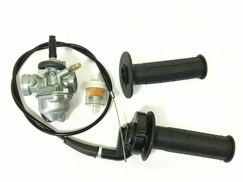 Carburetor & Twist Handle Grip & Throttle Cable & For Honda CRF50 XR50 ...