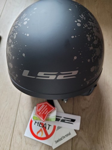 LS2 OF599 Spitfire Open Face Motorcycle Helmet Matte Black Size Large USA Flag | eBay