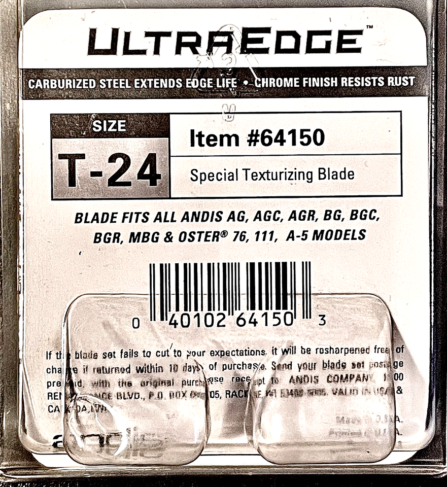 Andis T-24 Texturizing Original Blade Set - 5/32" - 4 Mm # 64150 Made ...