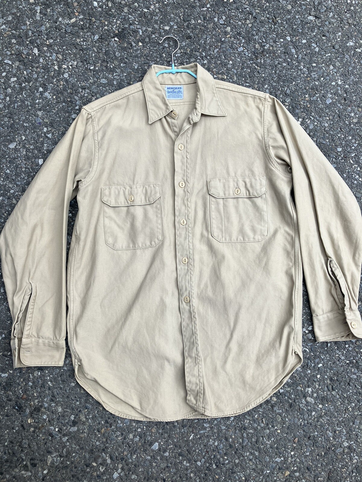 1950s Hercules Mountain Cloth Tan Beige Cotton Work S… - Gem