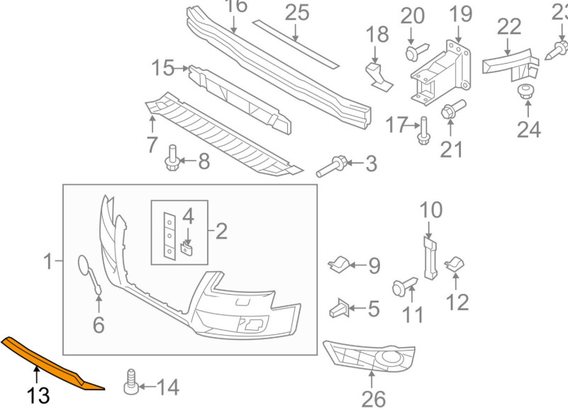 NEW AUDI A4 S4 B8 FRONT BUMPER GRILLE SPOILER 8K0807110 1RR 8K0-807-110 ...