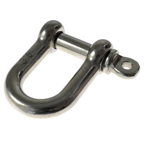 Pack Size 2 Stainless Marine G316 Dee Shackle M19 (19mm) Metric Boat ...