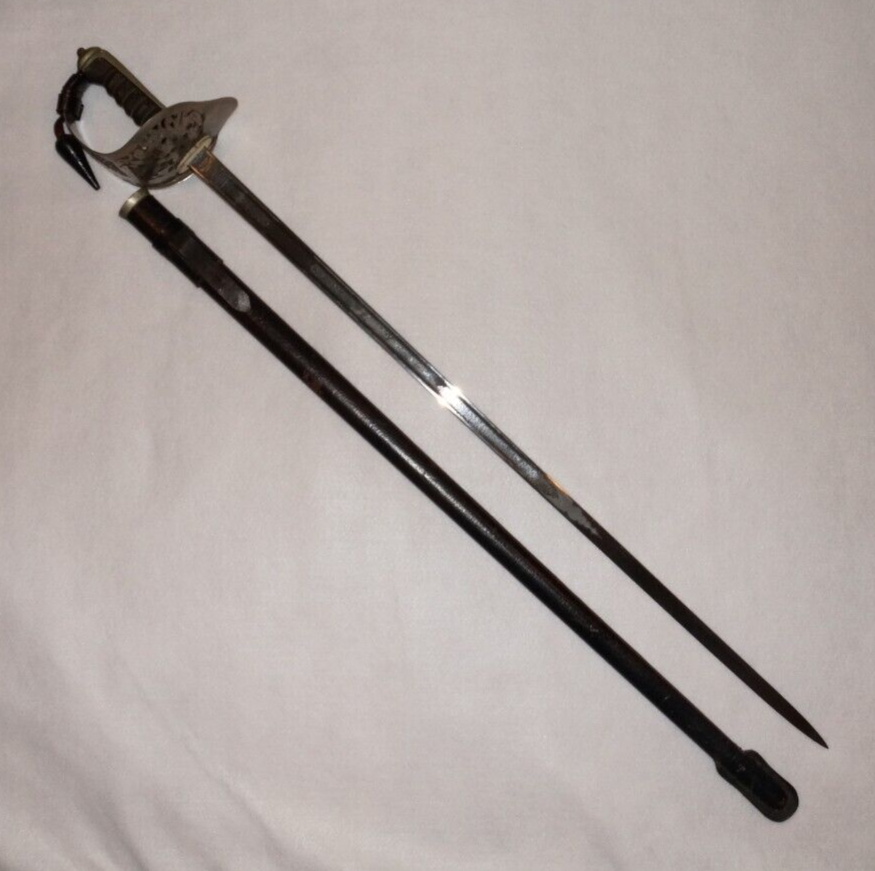 BRITISH MILITARY CAP BADGES, Early ER II Officer's Sword & Scabbard ...