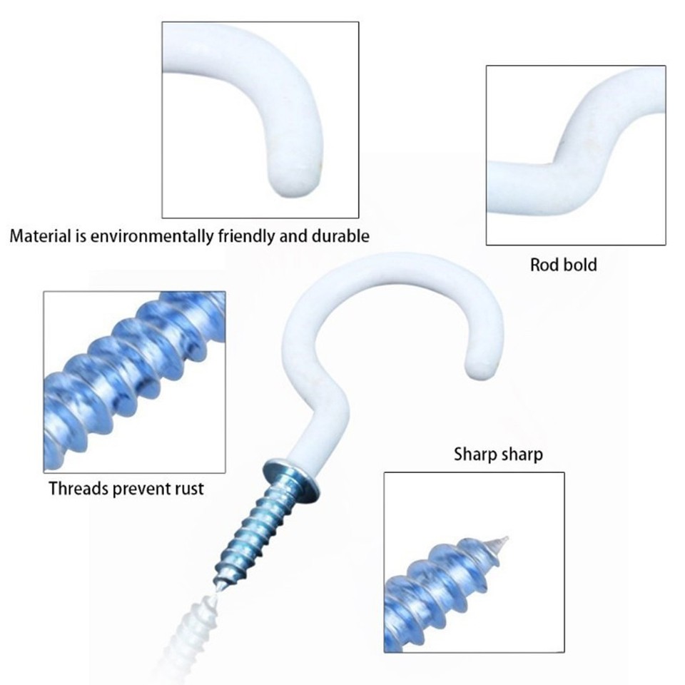 80pcs Question Mark Shaped Cup Hooks Retail Store Snack Hanging ...