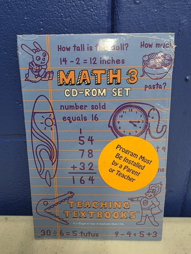 Teaching Textbooks Math 3 CD-ROM Homeschool Curriculum Lesson Discs ...
